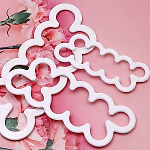 Gum Paste Rose Cutter Cake Decorating - 3Pcs Flower Petal Mold Rose Cookie Cutter Fondant Cutters Flower Cookie Cutters Edible Rose Flower Fondant Tools - Gum Paste Flowers Cake Cutter Plastic Flower