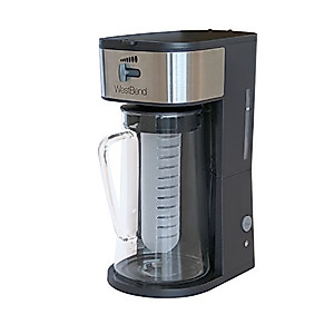 West Bend IT500 Fresh Flavorful Iced Tea and Coffee Maker Removable Filter with Infusion Tube, 2.75-Quart, Black