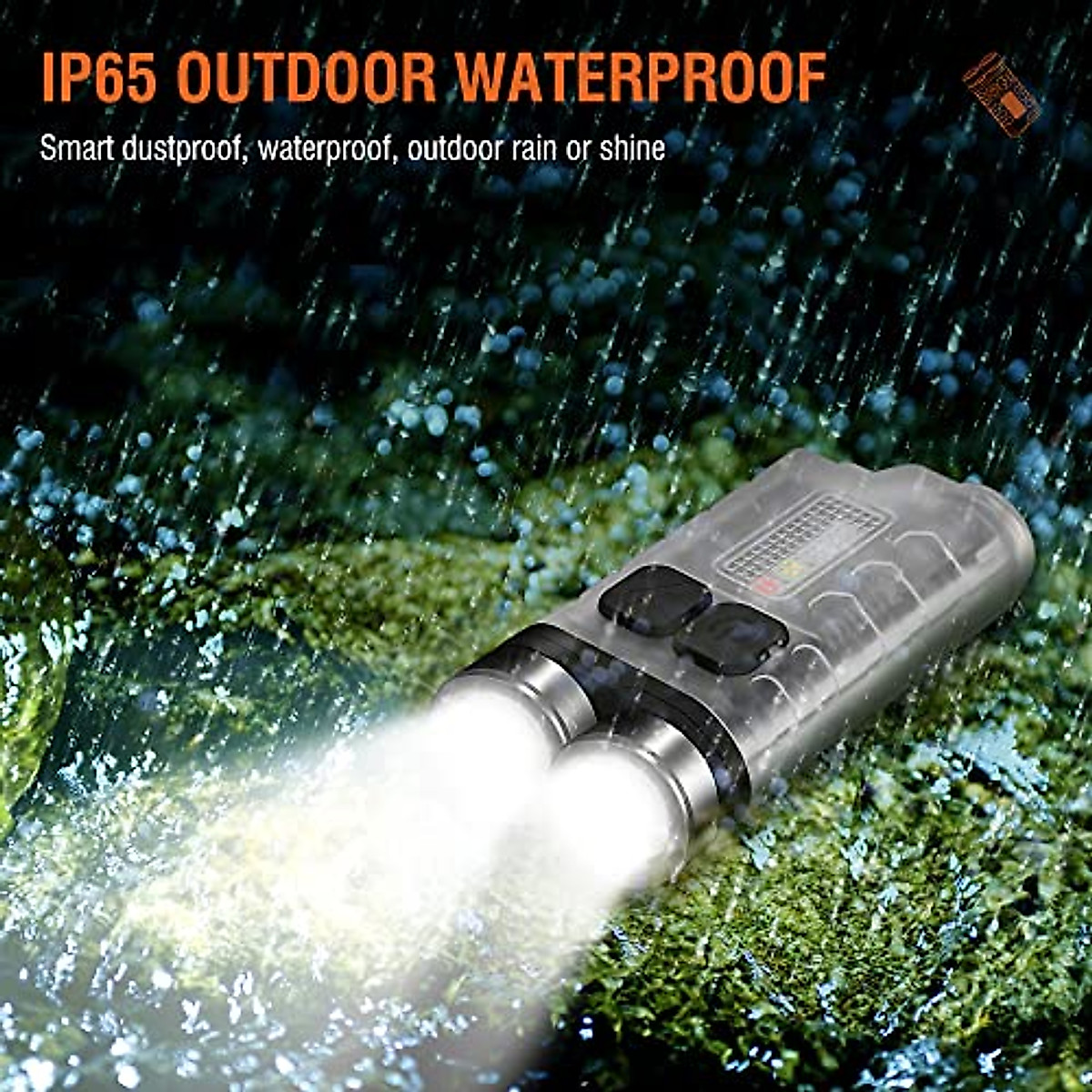 BORUIT V3 Small Powerful EDC Flashlight with Red UV Blue Light -Super Bright 900LM Rechargeable Mini Pocket LED Keychain Flash Light - 10 Mode, USB-C, IP65 Waterproof, Magnet, White