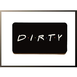 Friends Inspired Clean Dirty Reversible Double Sided Dishwasher Magnet, Strong Universal Sign Indicator with 3M Magnetic Plate, Non-scratching Magnets Tell Whether Dishes Are Clean or Dirty