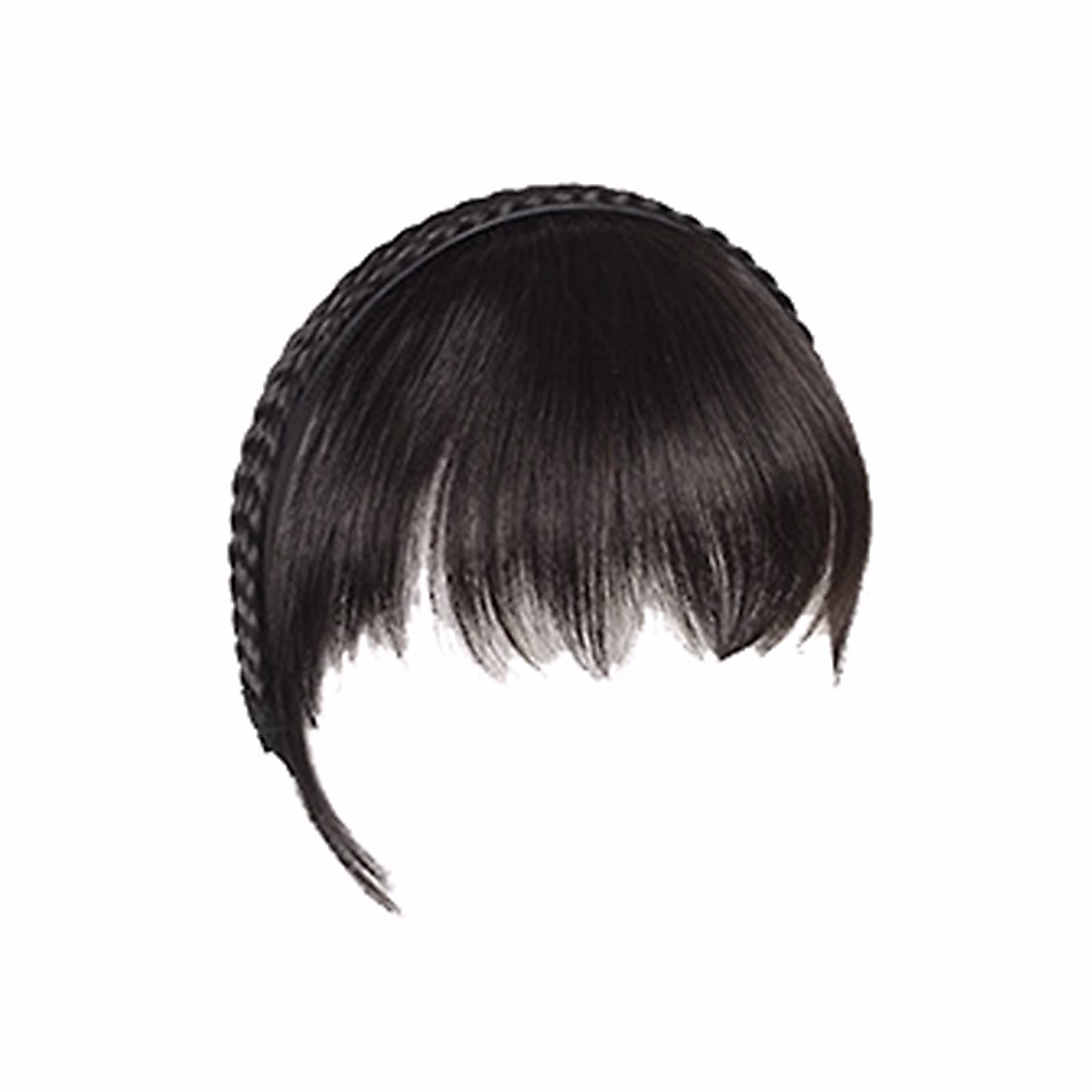 Sroyie Stylish Front Hair Bangs Headband, Clip in Hair Bangs Hairpiece,Wig Headband Braids Hair Accessories, for Daily