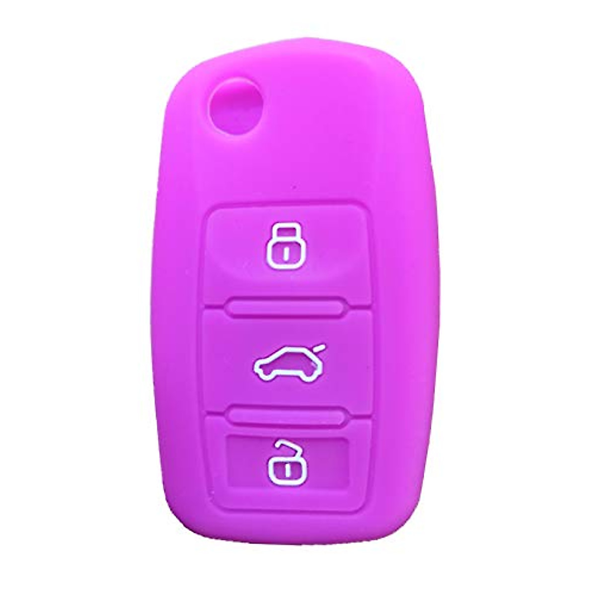 KAWIHEN Silicone Key Fob Cover Compatible with for Volkswagen 3 Button Bettle Golf Jetta Passta HLO1J0959753AM HLO1J0959753D NBG735868T NBG 735868T