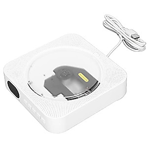 Jopwkuin Portable DVD Players CD Player Wall Mountable KC606 Dual Speakers Home DVD Players with CD, DVD, CD R/RW, DVD R/+R, DVD+RW/RW, VCD, U Disk Play Function for Language Learning(US Plug)