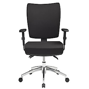 Pago Flash II Deluxe Ergonomic Chair Home Office Desk Chair with Alloy Spider and Adjustable Arms Black