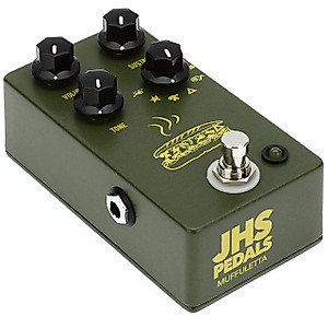 JHS Muffuletta 6-way Fuzz Pedal with 3 Patch Cables - Army Green