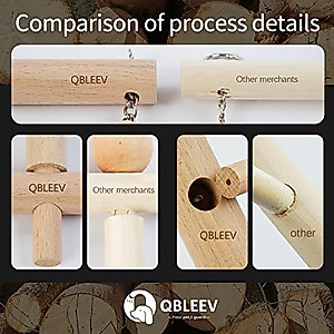 QBLEEV Bird Cage Play Stand Toy Set-Birdcage Wood Stands Hanging Chew Toys Ladder Swing Parrot Perch Play Gym Playground Accessories Activity Center for Conure, Parakeets, Budgie, Cockatiels,Lovebirds