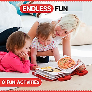 Jurns Quiet Book for Toddlers 1-3 Years Old - Montessori Travel Toys for Kids - Soft Cloth Children Book - Quiet Toys for Boys and Girls - Sensory Toddler Activities Book - Kid’s Gift Idea