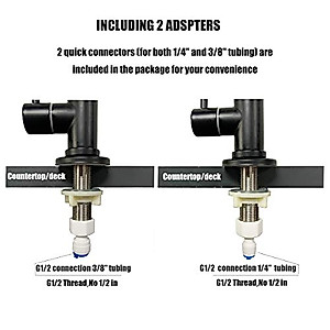 Drinking Water Faucet SUS304 Stainless Steel 100% Lead-Free Heavy Duty Faucet 90° Single Handle 360° Swing Spout Brass Ceramic Cartridge Matte Black