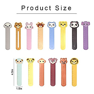 Aufruh 30Pieces Cute Animals Bookmarks Funny Cartoon Page Markers for Students Readers Bear Lion Tiger Cat Monkey Elephant Rabbit Giraffe