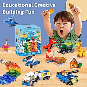 FUN LITTLE TOYS 1100 Piece Classic Bricks Building Toy Set Creative Play Set for Kids Boys and Girls 4-99