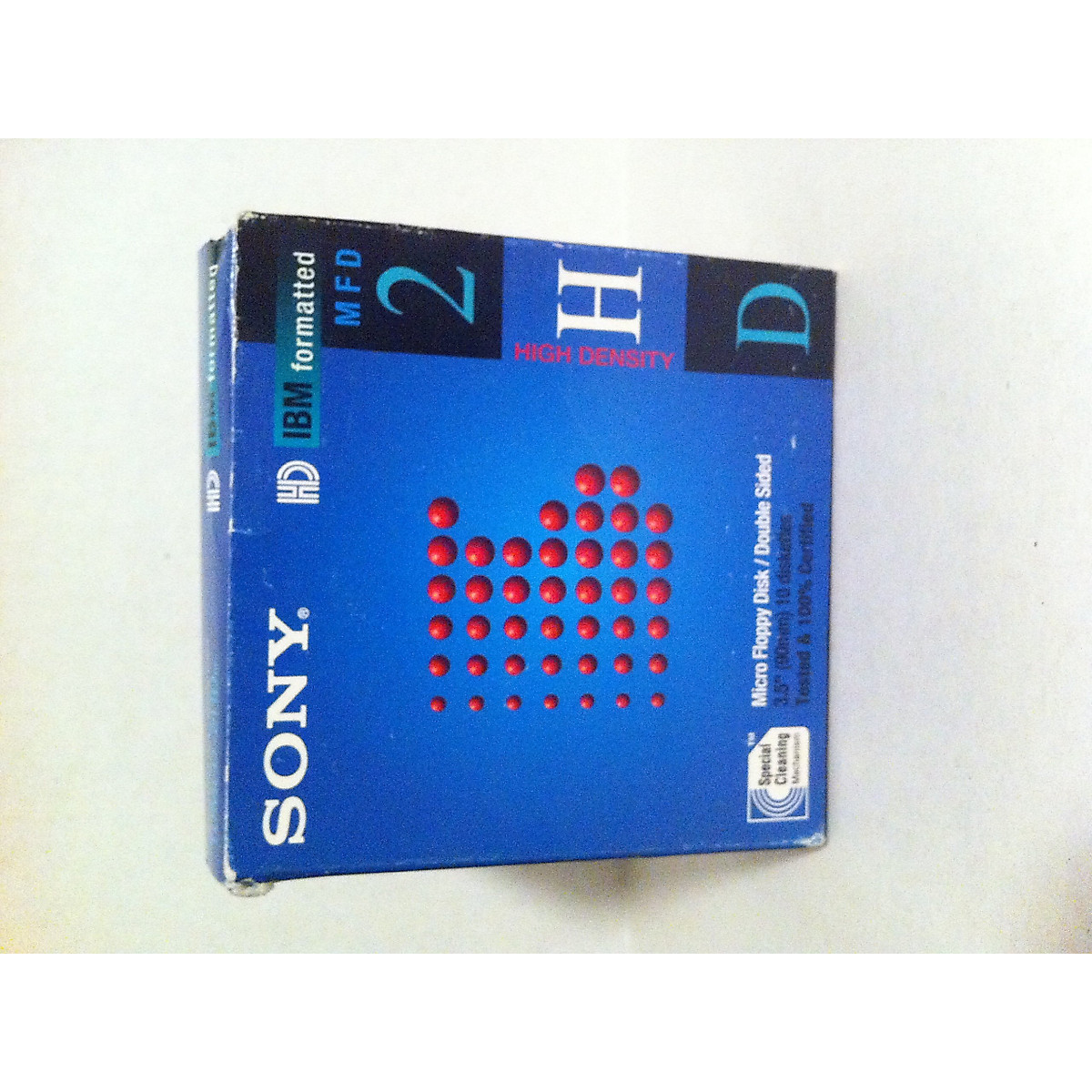 1995 Sony Electronics, Inc. Sony Micro Floppy Disk/double Sided 10mfd-2hdcf 10 Pack Blister Box Package---capacity IBM Formatted 1.44 Mb 10 Pack---specifications Trackes Per Inch 135 Tpi, Number of Tracks-80/side Double Side/high Density---compatibility I