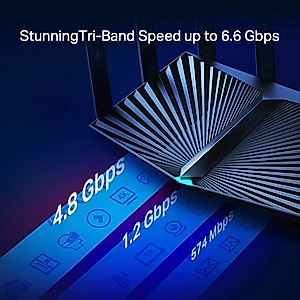 TP-Link AX6600 WiFi 6 Router (Archer AX90) - High-Speed Tri-Band Gigabit Gaming Router for Large Homes