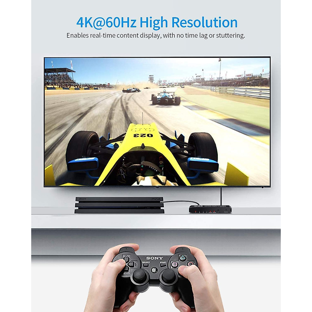 4 Port HDMI Switch+4K HDMI 2.0 Cable