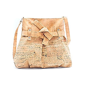 Handmade Vegan Portuguese Cork Purse Bucket Crossbody Bag for Woman