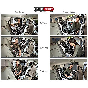 Britax Advocate ClickTight Anti-Rebound Bar Convertible Car Seat - 3 Layer Impact Protection - Rear & Forward Facing - 5 to 65 Pounds, Mosaic