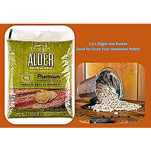 Firsgrill Grease Bucket & 12 pcs 6" High Liners Foil Tray Professional Replacement Wood Pellet Grills Pit Boss 67292, Oklahoma Joe's 9518545P06 Rec Treager Tec & Smoker.