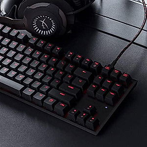 HyperX Alloy FPS Pro - USB Tenkeyless Mechanical Gaming Keyboard - 87-Key, Ultra-Compact Form Factor - Clicky - Cherry MX Blue - Red LED Backlit (HX-KB4BL1-US/WW)