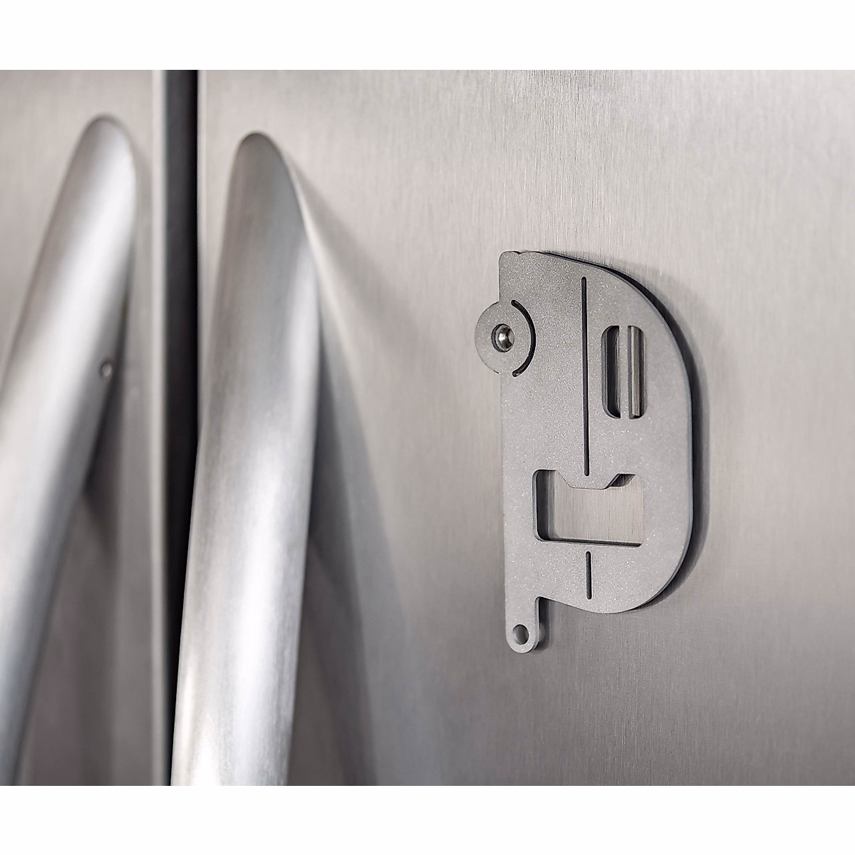 Camco Life is Better at The Campsite Bottle Opener | Easily Removes Bottle Caps | Features a Unique Camper Design with Magnet (53305)