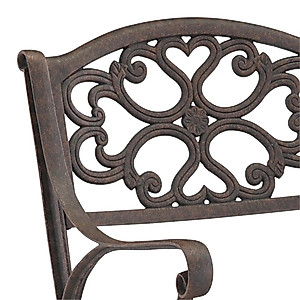 Afuera Living Traditional Aluminum Outdoor Swivel Rocking Chair in Bronze