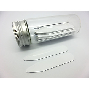 Lary 28 Pcs Plastic Collar Bones Shirt Stays in Glass Bottle Length 2 inches