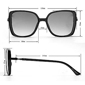 Vince Camuto womens Vc963 Glamorous UV Protective Square Sunglasses Wear Year Round Luxe Gifts for Women 59 mm, Black, mm US