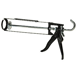 COX 41001 Wexford 10.3-Ounce Cartridge Manual Skeleton Steel Caulk Gun, Black