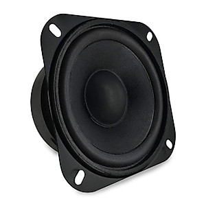 MIYAKO USA (TS-416 4" Professional Grade Replacement for Speaker 50 watts Power at 4 ohms 10oz Magnet Round Speaker for Repairs Black (1 Pair)