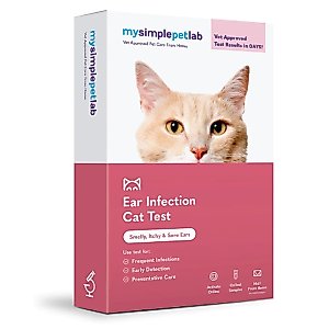 MySimplePetLab Cat Ear Infection Test Kit | Fast and Accurate Detection of Cat Ear Yeast and and Other Ear Irritations | Reliable Mail-in Ear Care Cat Test Kit for Smelly, Itchy, or Sore Ears
