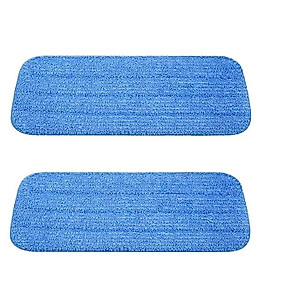 Nine Forty 36 Inch Microfiber Dust Mop Refill - Washable, Streak-Free Cleaning - Compatible with Flat Frame Kits - Ideal for Wet or Dry Flat Hardwood, Tile, and Laminate Floors - Blue (2-Pack)