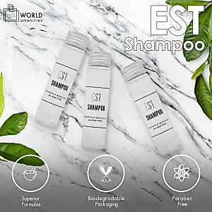 World Amenities EST. Shampoo with Grapefruit-Bergamot fragrance, Biodegradable/Recyclable Bottle with Screw Top, 1.41oz / 40ml, Pack of 48
