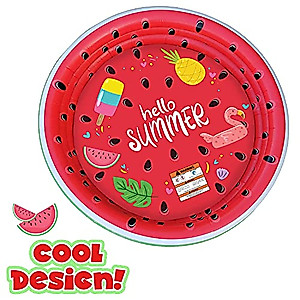 Watermelon Inflatable 60 inches, Pit Ball Pool Swimming Pool with 3 Rings, Boys and Girls Summer Fun in Garden, Backyard, Indoor & Outdoor by ninostar