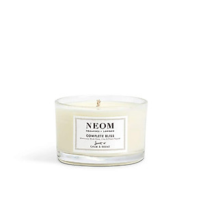 NEOM- Complete Bliss Scented Candle, Travel Size | Blush Rose, Lime & Black Pepper | Essential Oil Aromatherapy Candle | Scent to De-Stress