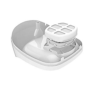 DOGNESS Pet Fountain Cat Water Dispenser Healthy and Hygienic Drinking Fountain 2L Automatic Electric Water Bowl for Dogs, Cats, Birds and Small Animals (White)