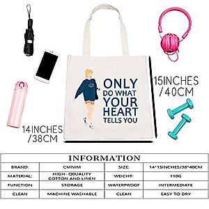 CMNIM Princess Dian- Tote Bag Princess Gift Lady Dian- Motivation Quote Only Do What Your Heart Tells You Shoulder Bag (Princess Dianan Tote Bag)