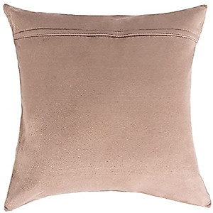 Set of 2, Natural Torino Cowhide Throw Pillows with Poly Insert | Kobe Accent Pillows Handcrafted from 100% Cow Hide, Brown & White, 18 in x 18 in