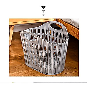 Collapsible Laundry Hamper, Large Clothes Hampers for Laundry,Fold Flat Easy Breathable Store Clothes High Capacity Laundry Basket Hamper, PP Plastic Storage Laundry Basket with Dual Handles,Toys Organizers and Storage Laundry Bin，laundry classifier，Pla