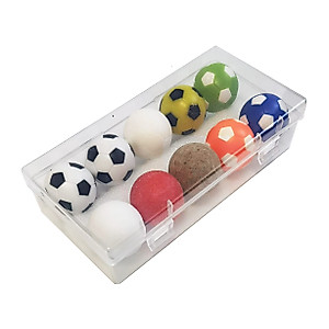 Joovon 1.42 Inch Foosball Balls 1.26 Inch Foosball Table Balls for Foosball Tabletop Game Foosball Ball Replacements Multicolor with The Plastic Box