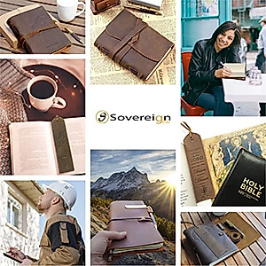 Leather Bookmark Handmade with Mountain Design - 2 Genuine Leather Book Marks - Perfect Bookmarks for Men Women and Kids | Great Book Lovers Gift for Bookworms Writers Friends and Family