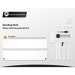 FEZIBO 48 x 24 Inches Standing Desk with Drawer, Adjustable Height Electric Stand up Desk with Storage, Sit Stand Home Office Desk, Ergonomic Computer Desk, White