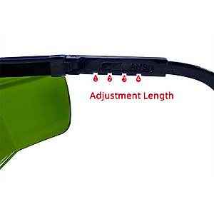 IR 5.0 Welding Safety Glasses, Anti Fog Lens Safety Eyewear Goggles, Adjustable Frames, Scratch-Resistant, Torch Brazing Welding Cutting Soldering Goggles, Helmet, Mask, UV Protection