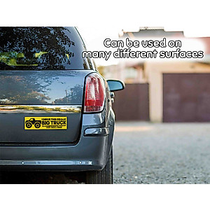 Drive This Big Truck to Compensate for My Small Penis Sticker Weather-Resistance Funny Bumper Sticker for Cars, for Trucks