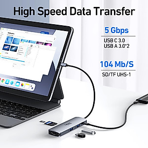 USB C Docking Station Dual HDMI Monitor, USB C to Dual HDMI Adapter with 2HDMI Ports, PD Charging, SD/TF, USB A&C 3.0 Ports, Laptop Docking Station for Dell XPS/HP/Lenovo/Surface/Yoga etc