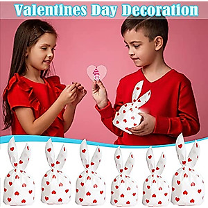 Ausejopeac 50 Pieces Valentines Day Heart Candy Bags Red Love Heart Candy Bags for Valentine's Day, Jewelry Packaging, Wedding Party