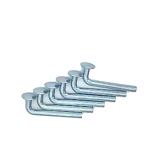 Pallet Rack Safety Bolt, Universal Drop Pin, Round Top Hat Φ ¾″|0.750″(19.050mm), Width Φ 0.300″(7.620mm), Height 3.025″(76.835mm) High from Top to Bottom, Beam Locker, 2 Packs, 50 Pcs/Pack, RM76×77