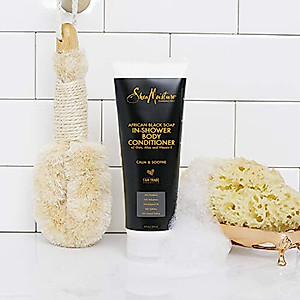 SheaMoisture In-Shower Body Wash Conditioner Body Wash for Sensitive Skin African Black Soap Shea Butter Body Wash 8 OZ