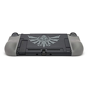 PowerA Console Shield for Nintendo Switch - Silver Hyrule Crest, Nintendo Switch, Protective Case, Gaming Case, Grip, Console Case, Accessories Storage, Officially Licensed