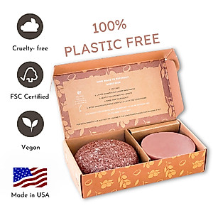 Wave Argan Oil Shampoo & Conditioner Bar Set - Natural & Organic Moisturizing Vegan Shampoo and Conditioner Bars for Women & Men - Long-Lasting (80-120 Uses)
