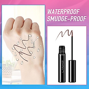 LANKIZ Magnetic Eyeliner 2 Tubes 5ml, Magnetic Lash Liner, Liquid Eyeliner for Magnetic Eyelash, Natural Looking, Waterproof (5ml0.17us.fl.oz) Brown