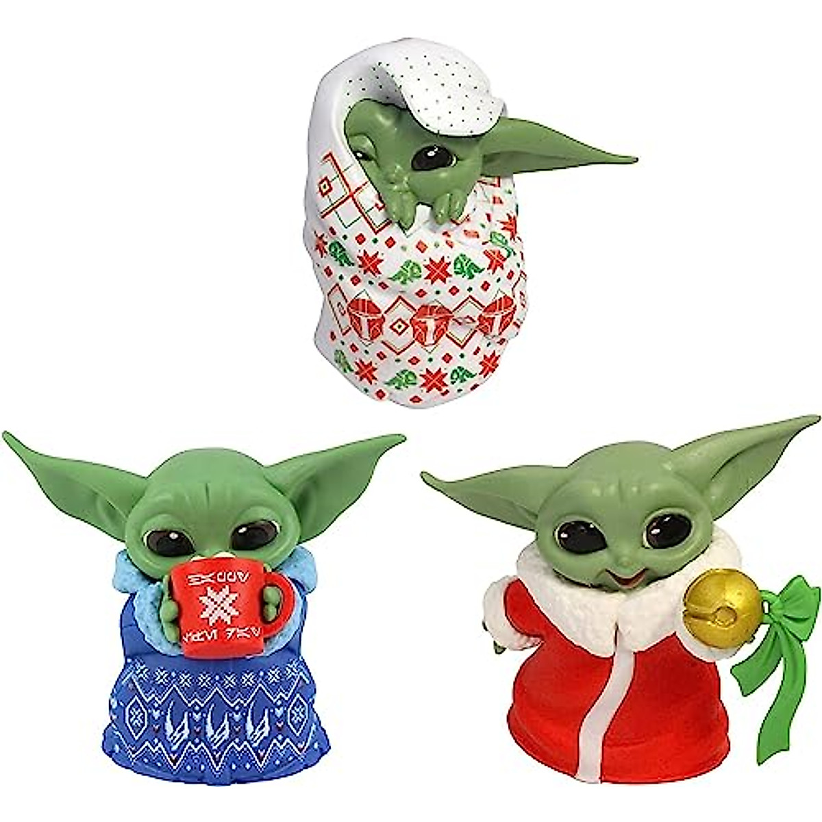 Star Wars The Mandalorian - The Bounty Collection 2.5" 6cm The Child Figure - The Child Drinking Cup, The Child Swaddling & The Child Offering Bell - Set of All 3