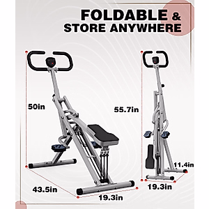 DONOW Squat Machine Trainer Row Rider Squat Assist Trainer Full Body Workout Easy Setup & Foldable